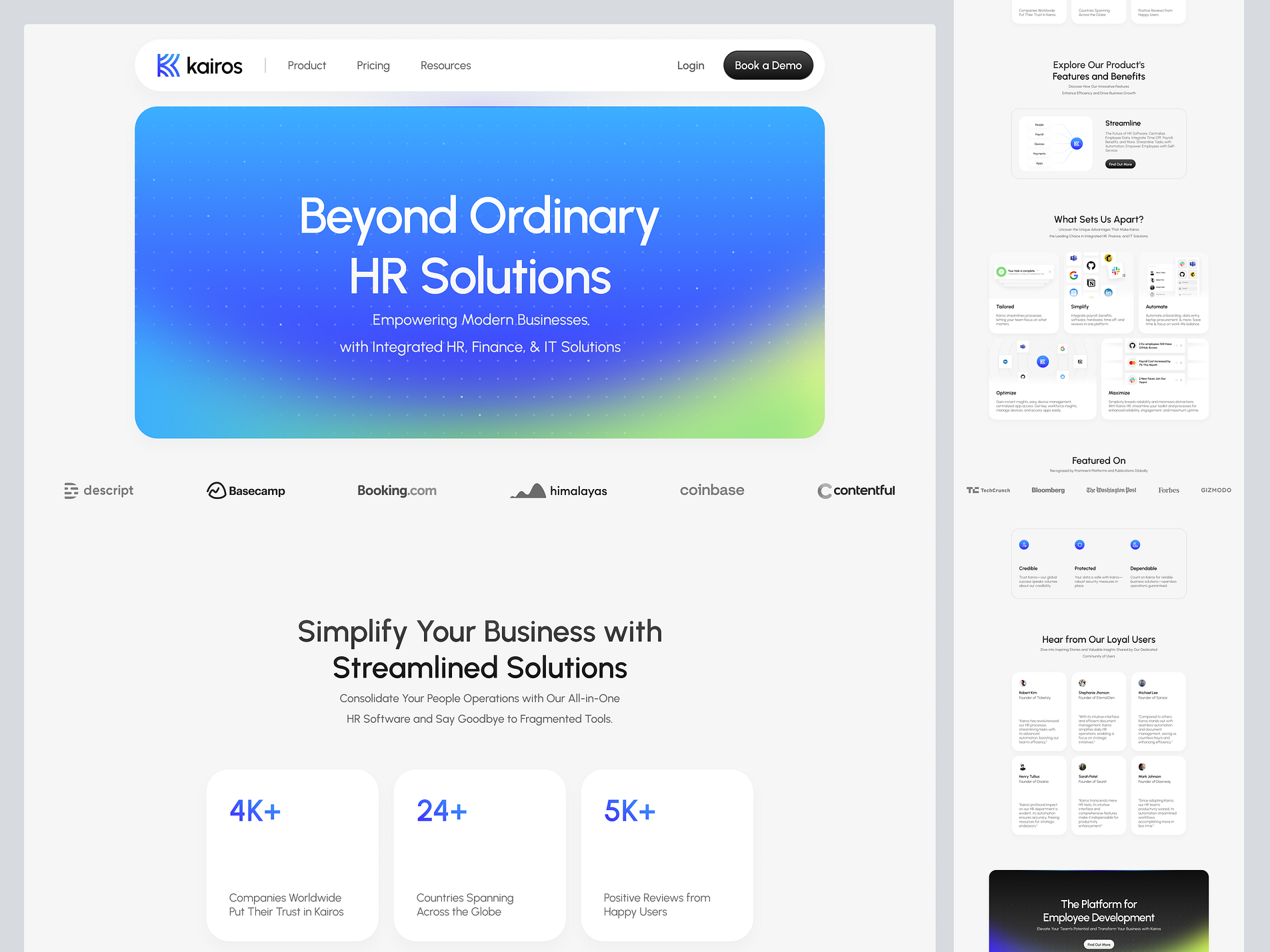 Landing Page for SaaS HR Company - Keitoto Portfolio